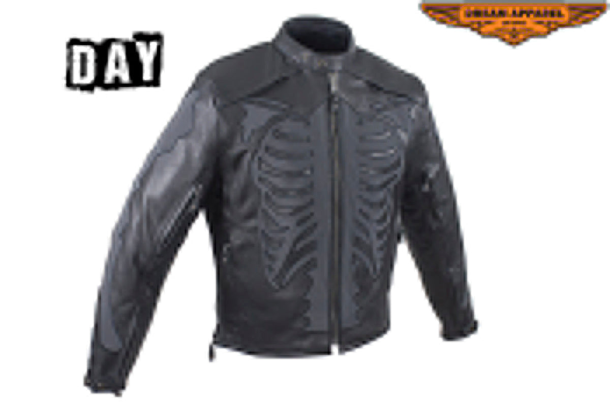 Mens Reflective Skeleton Motorcycle Jacket – Philip Weber