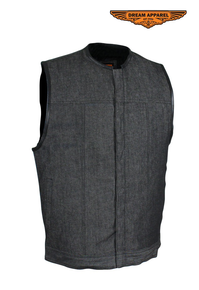 Men's Black Denim Motorcycle Club Vest – Philip Weber